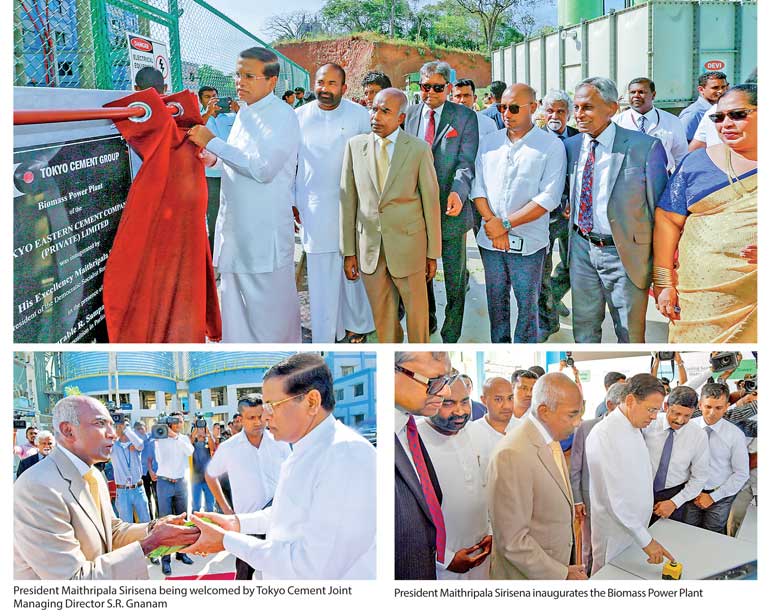 » President opens Tokyo Cement’s second Biomass Power Plant in ...